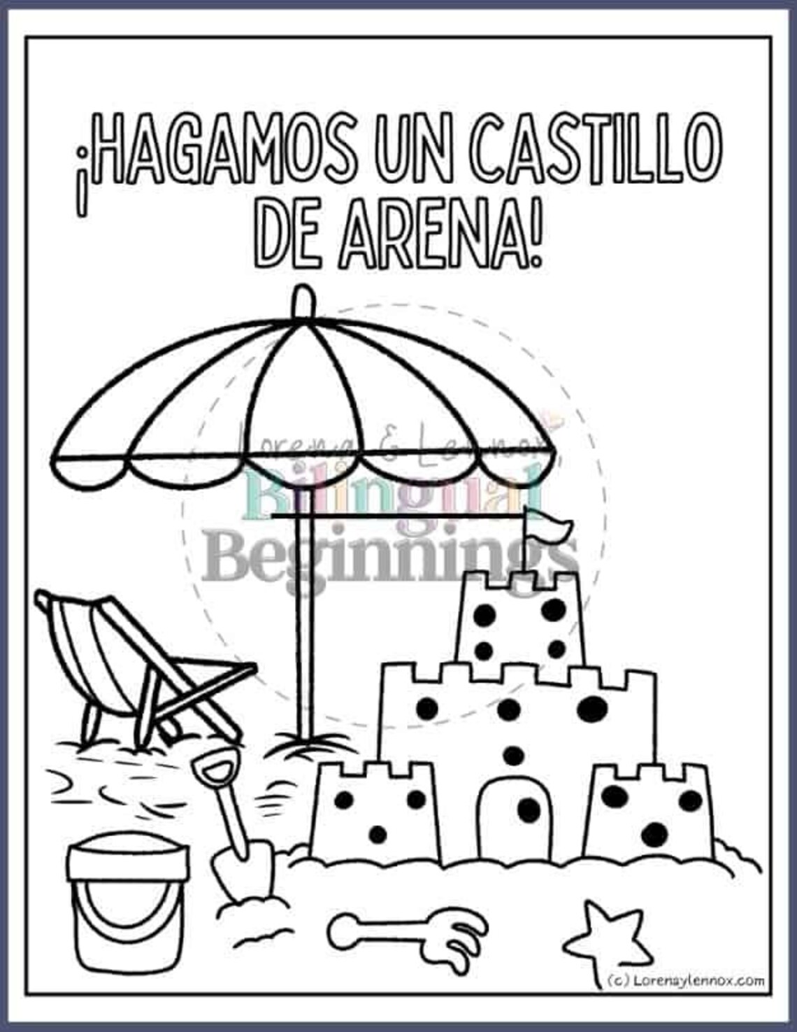 Summer Coloring Pages in Spanish - Etsy