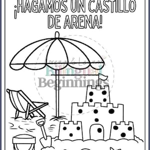 Summer Coloring Pages in Spanish - Etsy