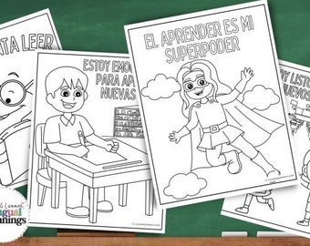 9 Positive Affirmations Coloring Pages for Kids in Spanish - Etsy