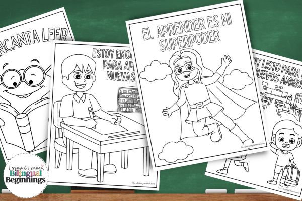 Back to School Coloring Pages in Spanish - Etsy