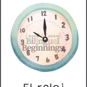 Back to School Flashcards in Spanish - 23 Watercolor Cards - Etsy