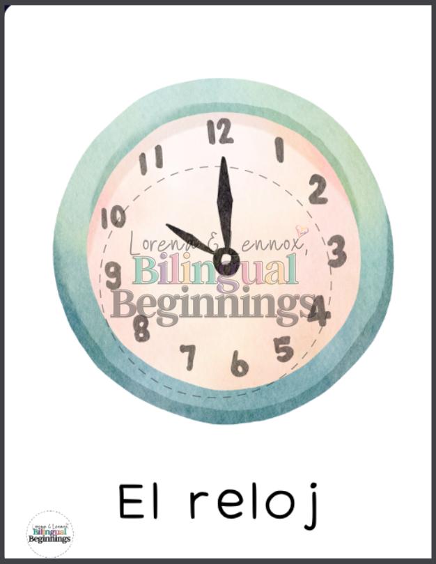 Back to School Flashcards in Spanish - 23 Watercolor Cards - Etsy