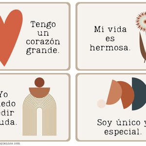 40 Printable Positive Affirmations in Spanish - Etsy