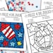 4th of July Color by Number Pages in Spanish - Etsy