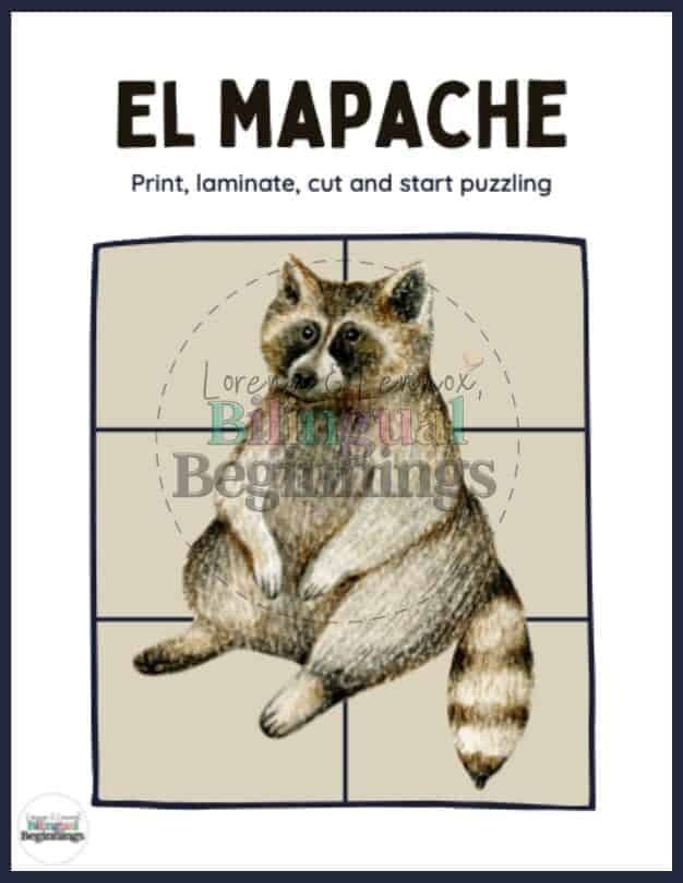 Forest Animals Printable Worksheets and Flash Cards in Spanish - Etsy