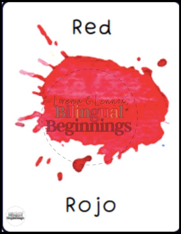 13 Bilingual Spanish english Color Flashcards in Spanish - Etsy