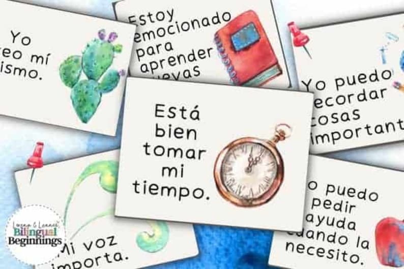 20 Back-to-school Printable Affirmations in Spanish - Etsy