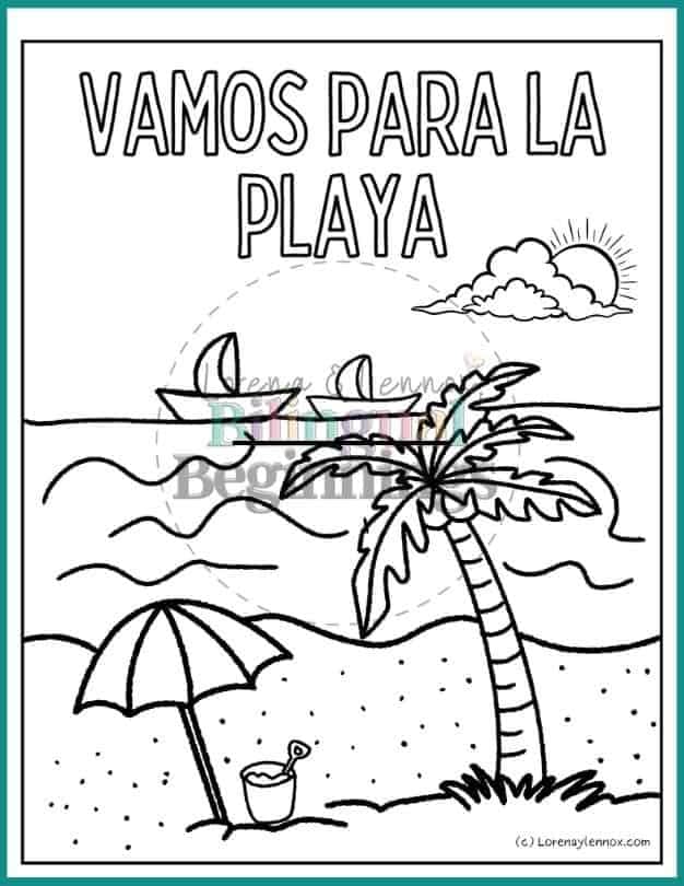 Summer Coloring Pages in Spanish - Etsy