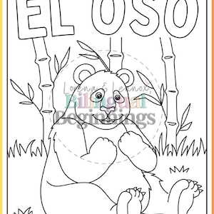11 Zoo Animals Coloring Pages in Spanish - Etsy