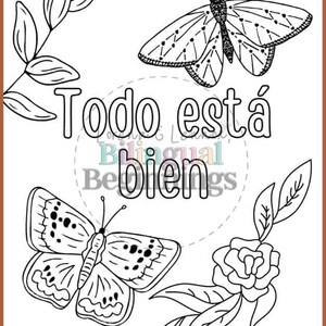 9 Positive Affirmations Coloring Pages for Kids in Spanish - Etsy UK