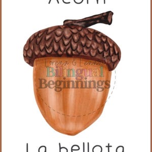 23 Bilingual Spanish/english Fall Flashcards - Etsy