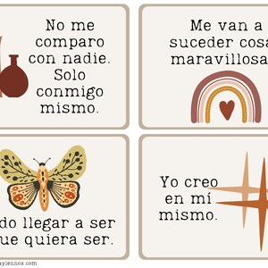 40 Printable Positive Affirmations in Spanish - Etsy