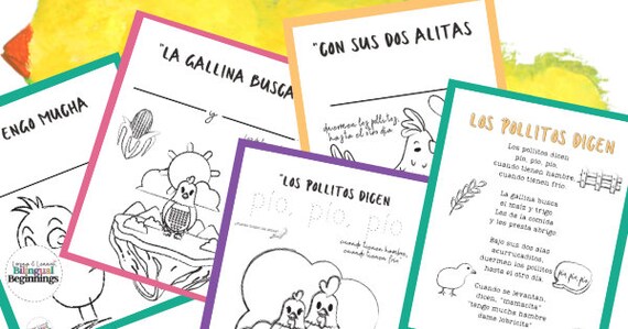 Los Pollitos Dicen Printable Nursery Rhyme Activities | Etsy