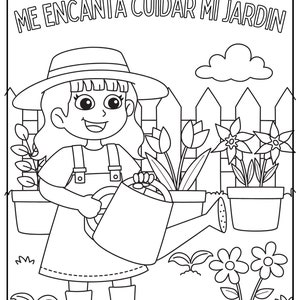11 Spring Coloring Pages in Spanish - Etsy