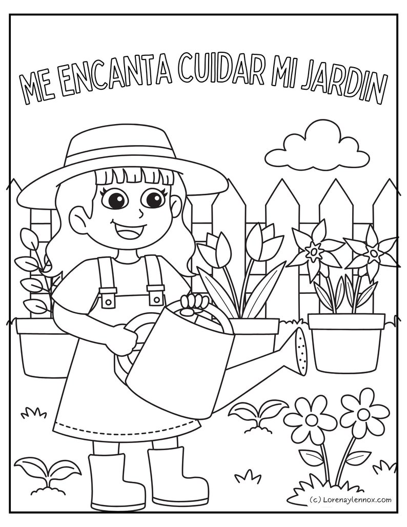 11 Spring Coloring Pages in Spanish - Etsy