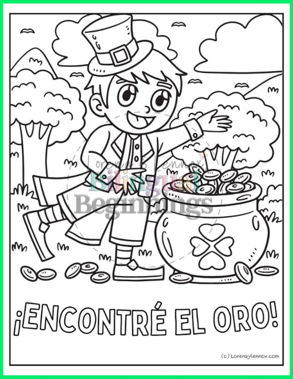 13 St. Patrick’s Day Coloring Pages in Spanish - Etsy