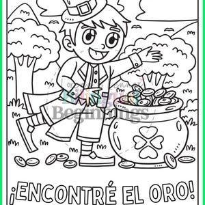 13 St. Patrick’s Day Coloring Pages in Spanish - Etsy