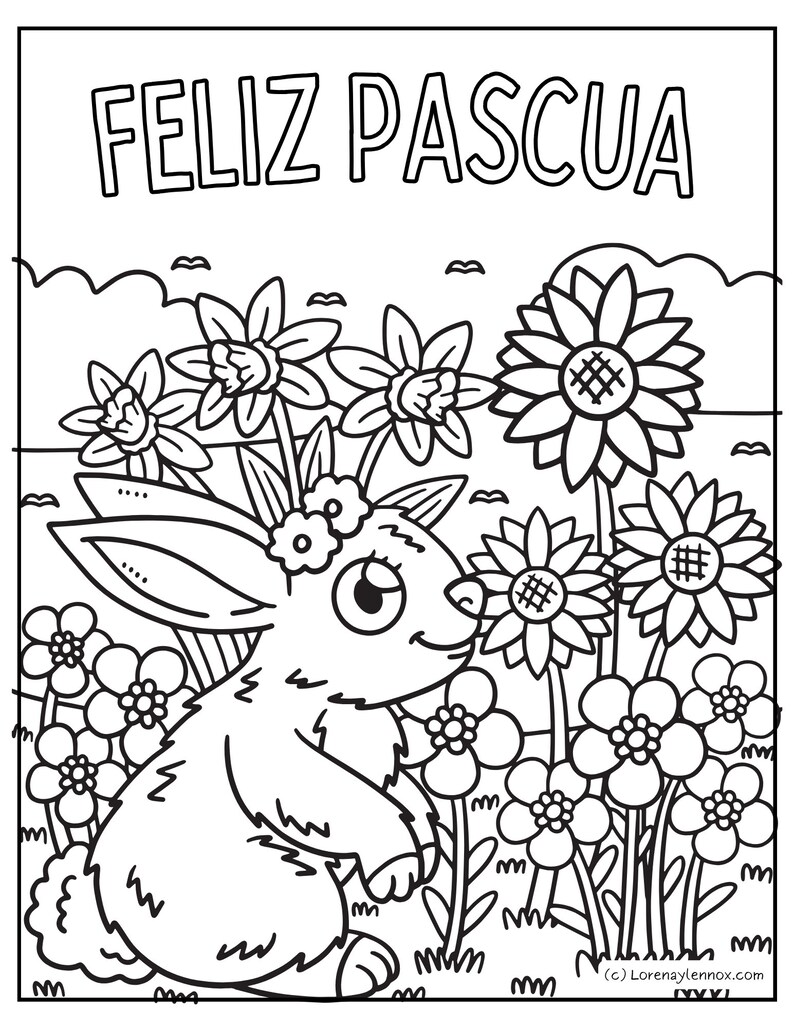 11 Spring Coloring Pages in Spanish - Etsy