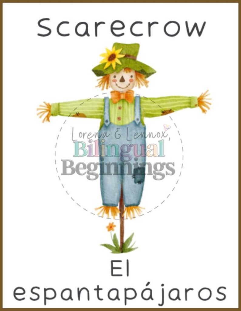 23 Bilingual Spanish/english Fall Flashcards - Etsy