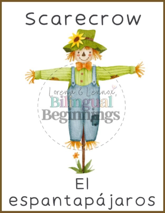 23 Bilingual Spanish/english Fall Flashcards - Etsy