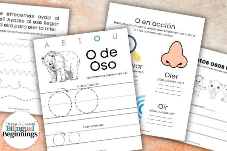 Letter O Printables in Spanish - Etsy