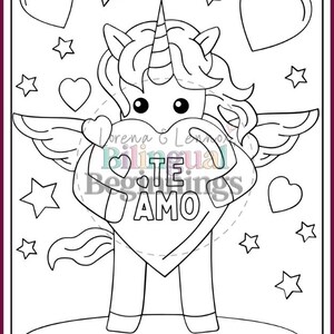 Valentine's Day Coloring Pages in Spanish - Etsy