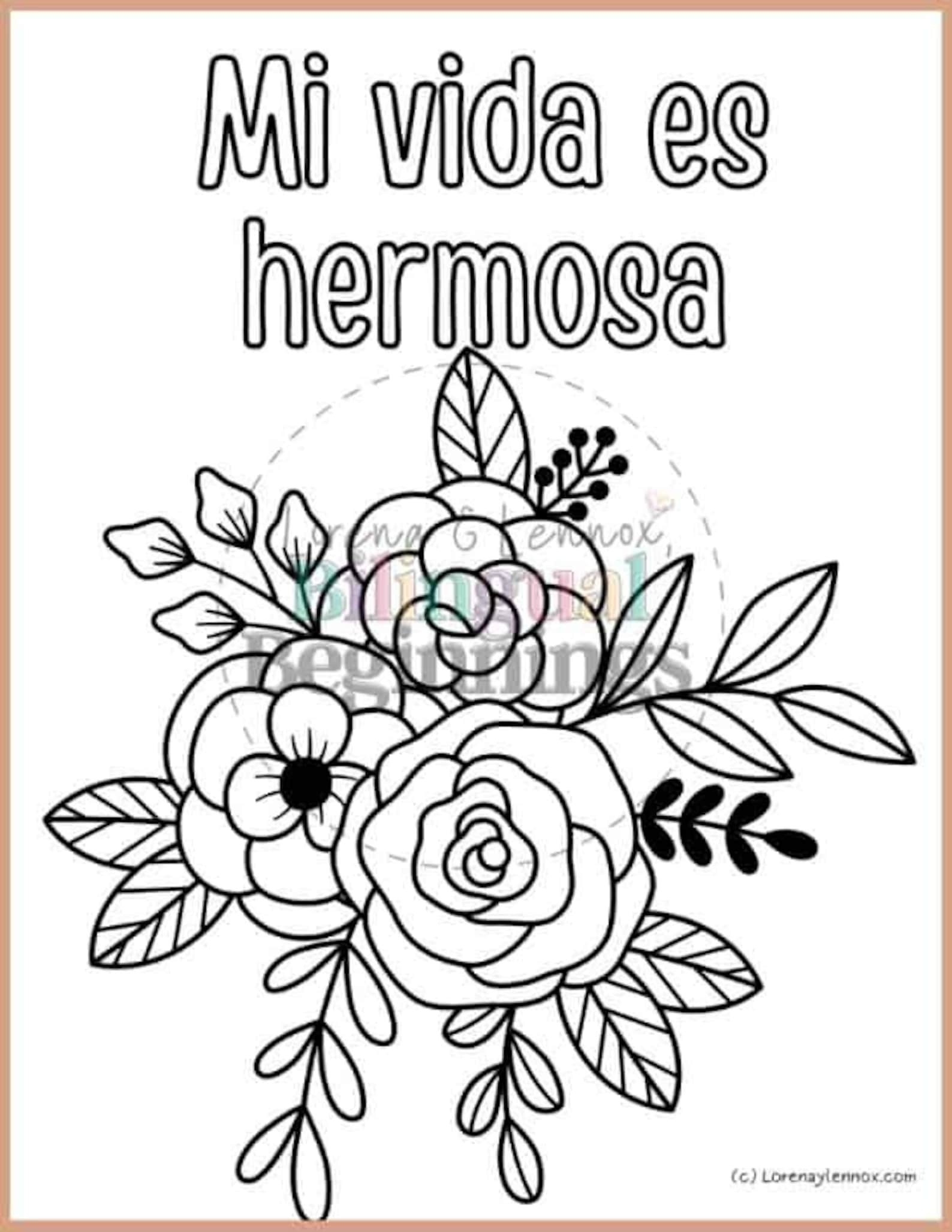 9 Positive Affirmations Coloring Pages for Kids in Spanish - Etsy