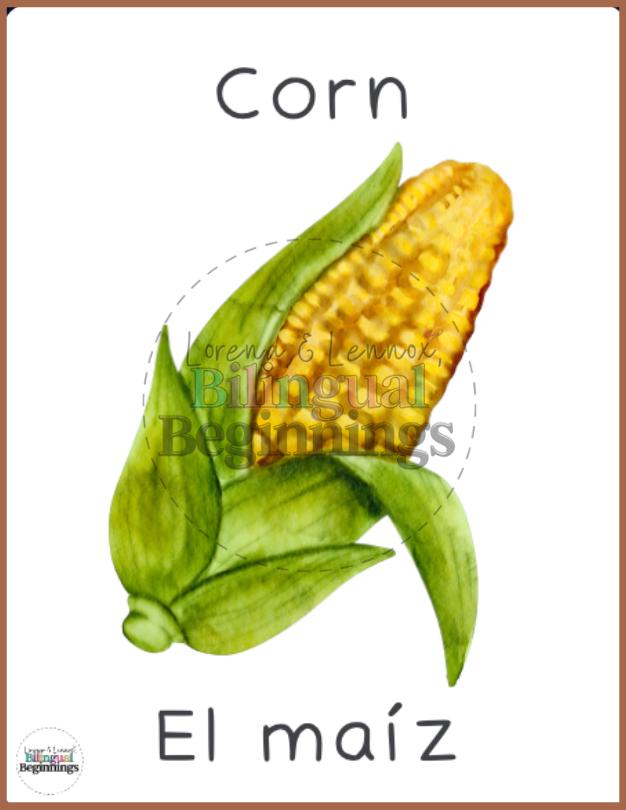 23 Bilingual Spanish/english Fall Flashcards - Etsy