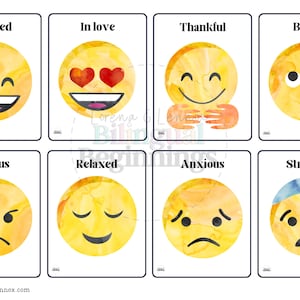 Set of 24 Emotions Flashcards for Kids - Etsy