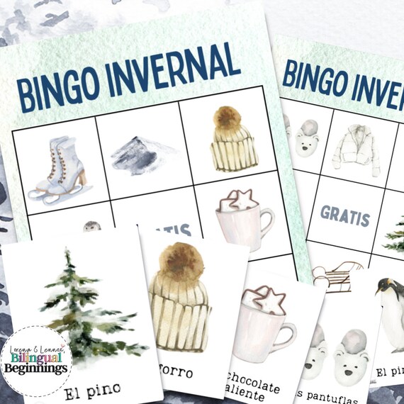 Winter Bingo in Spanish | Etsy