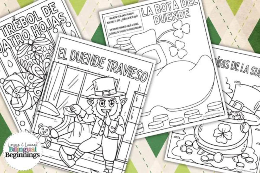 13 St. Patrick’s Day Coloring Pages in Spanish - Etsy