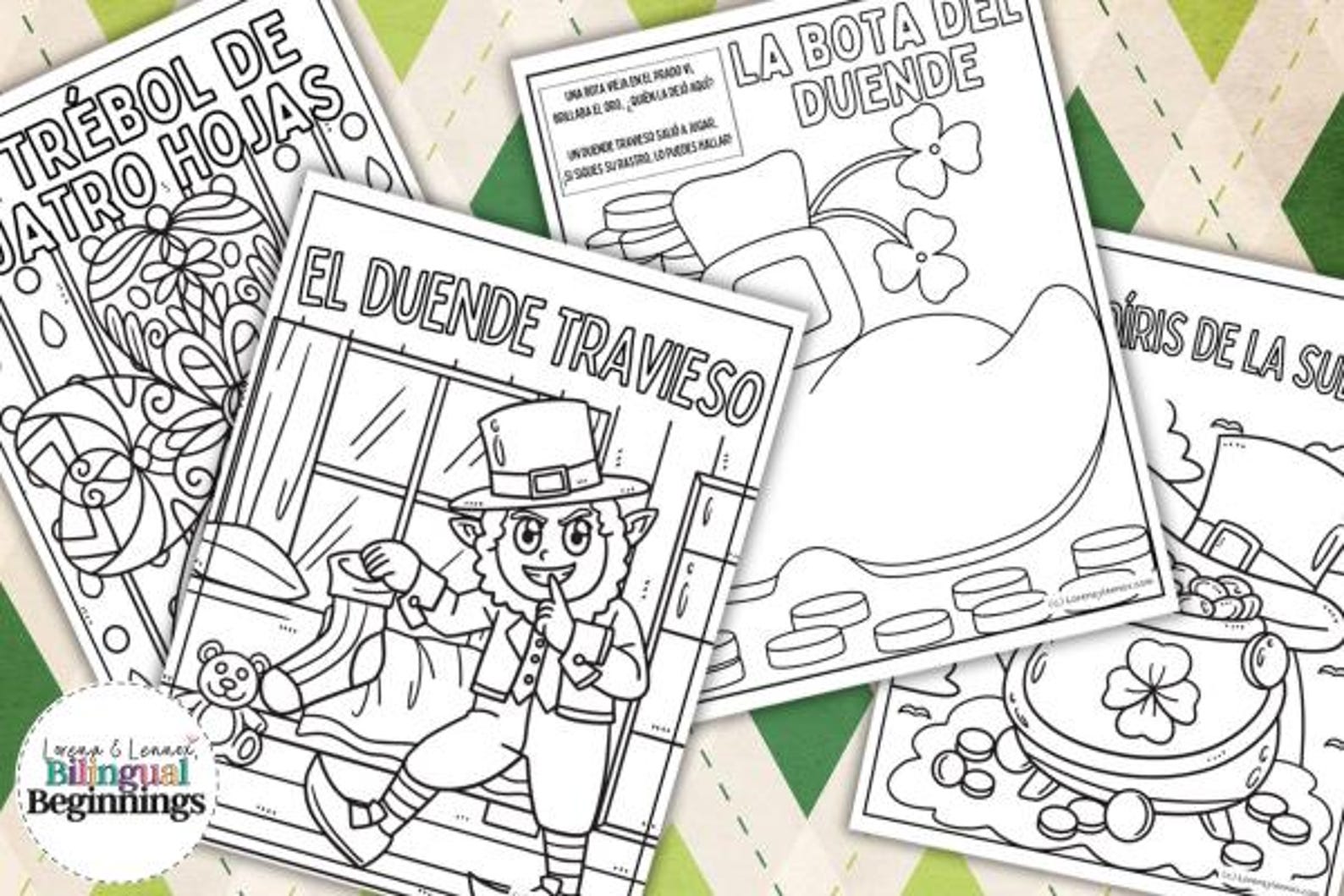 13 St. Patrick’s Day Coloring Pages in Spanish - Etsy