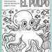 10 Ocean Animals Coloring Pages in Spanish - Etsy