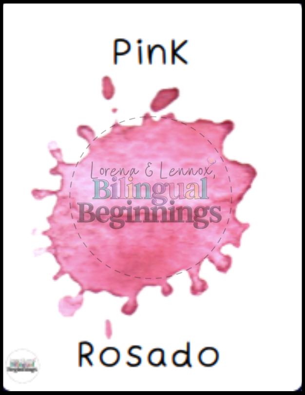 13 Bilingual Spanish english Color Flashcards in Spanish - Etsy