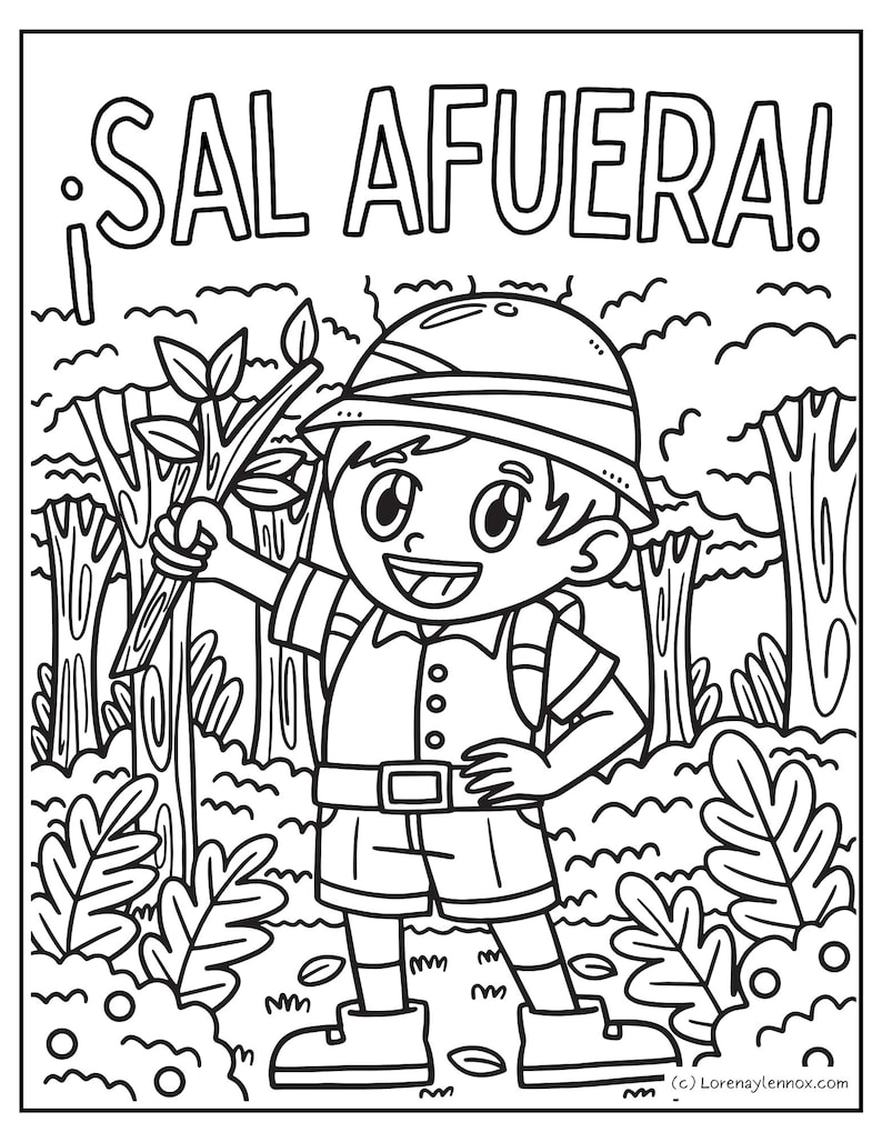 10 Earth Day Coloring Pages in Spanish - Etsy