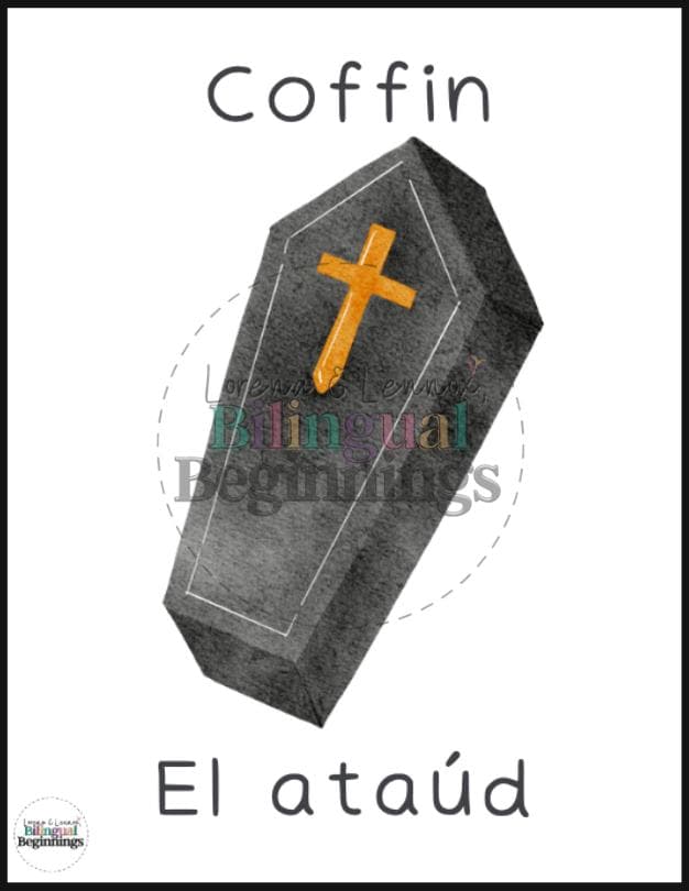 30 Bilingual Halloween Flashcards in Spanish and English | Halloween ...