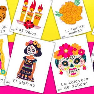 16 Day of the Dead Flashcards in Spanish - Etsy
