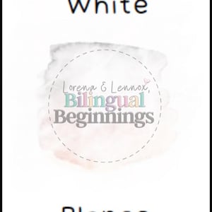 13 Bilingual Spanish english Color Flashcards in Spanish - Etsy