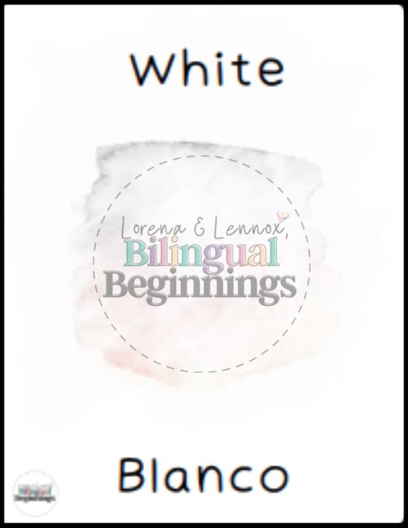 13 Bilingual Spanish english Color Flashcards in Spanish - Etsy