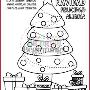 12 Christmas Coloring Pages in Spanish - Etsy