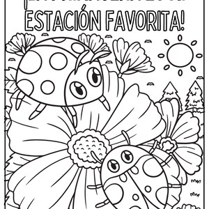 11 Spring Coloring Pages in Spanish - Etsy