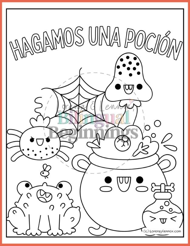 10 Halloween Coloring Pages in Spanish - Etsy