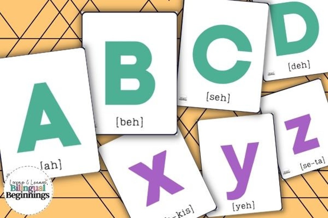 ABC Flashcards in Spanish for Preschoolers - Etsy