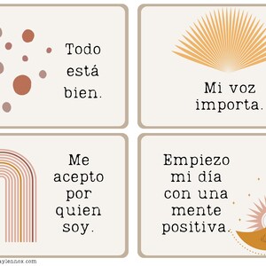 40 Printable Positive Affirmations in Spanish - Etsy