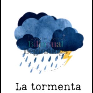 Weather Flashcards in Spanish - Etsy