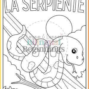 11 Zoo Animals Coloring Pages in Spanish - Etsy