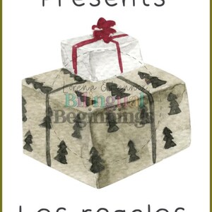 32 Bilingual Christmas Flashcards in Spanish - Etsy