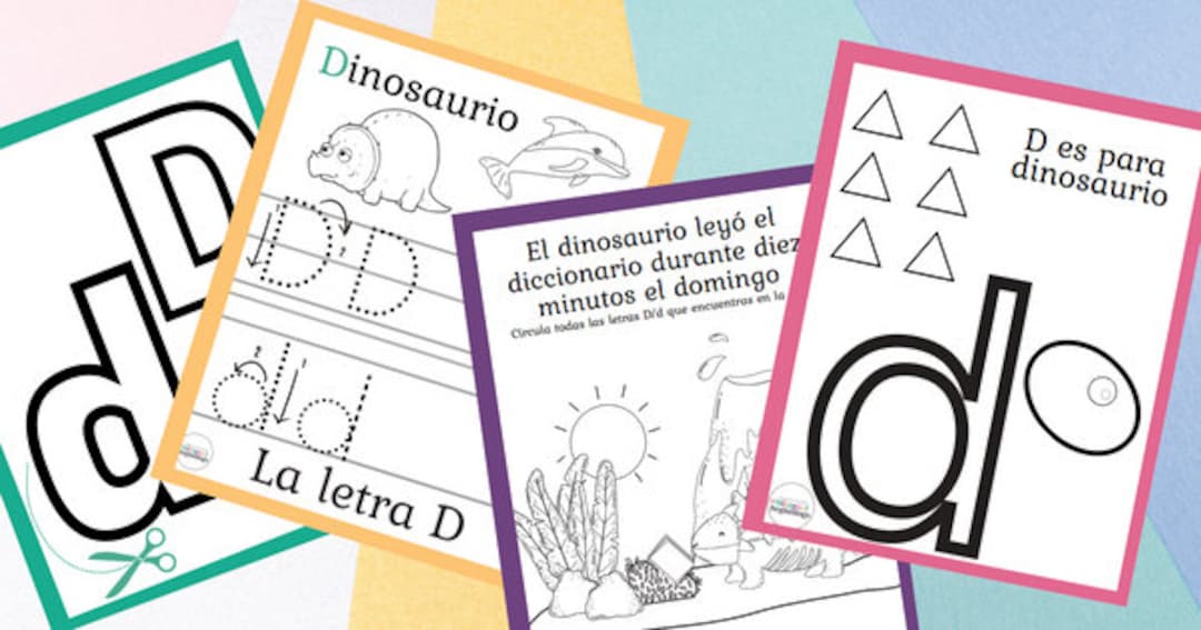 Letter D Printables in Spanish - Etsy