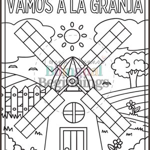 Farm Animal Coloring Pages in Spanish - Set of 10 - Etsy