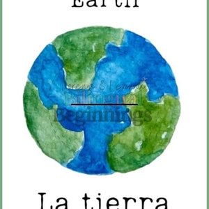 23 Bilingual Earth Day Flashcards in Spanish and English - Etsy
